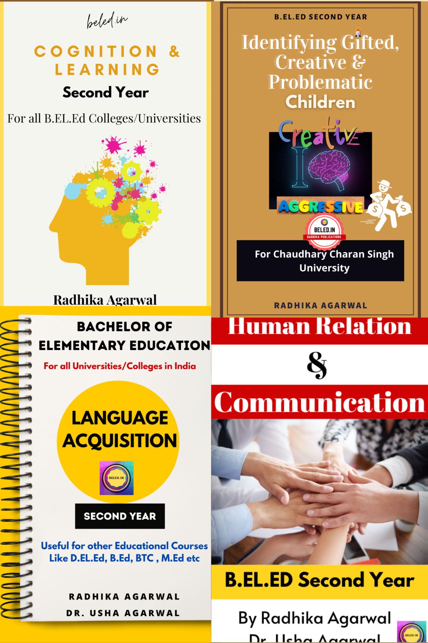 B.El.Ed Second Year English Medium Books: Set of 04 (Only For CCSU-English Medium) - Beled.in Store